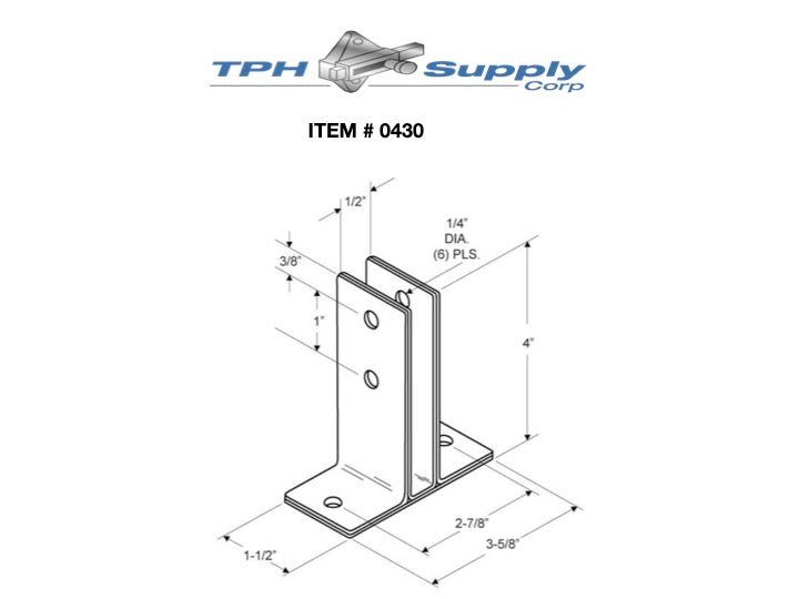 Stamped Stainless Steel, Urinal Screen Bracket 0430 - TPH Supply – TPH ...